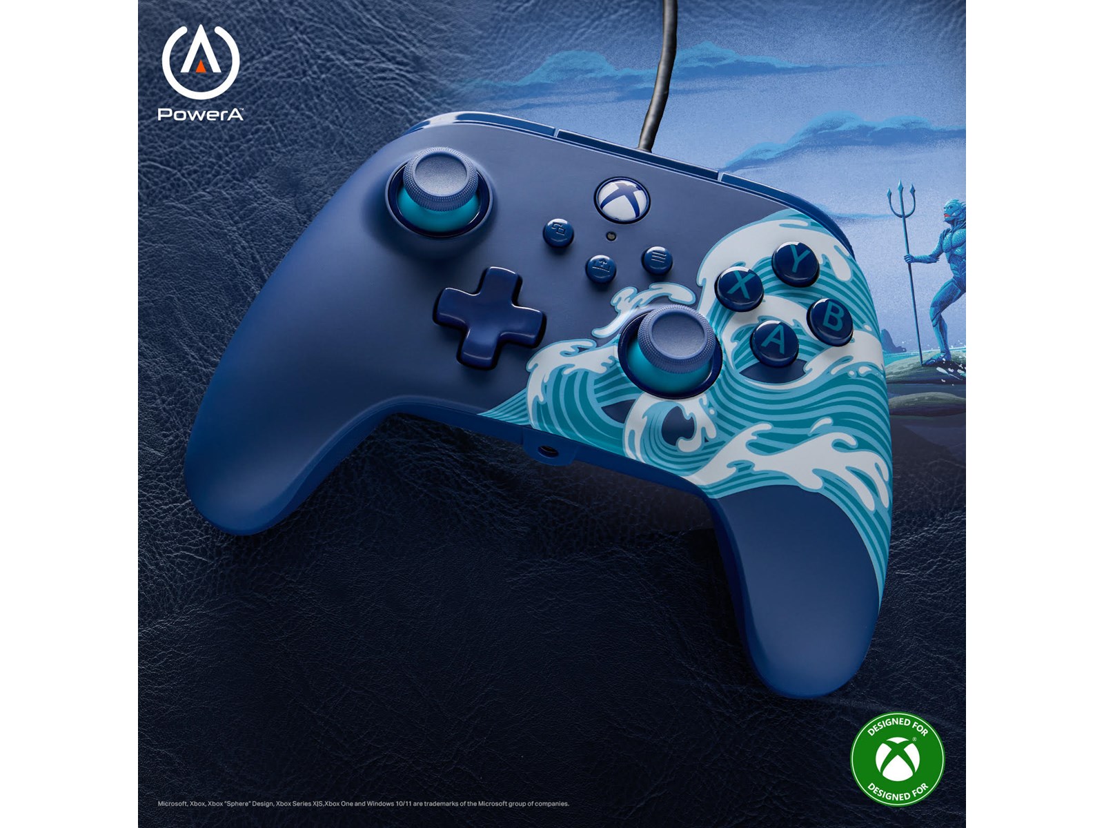PowerA Advantage kablet controller til Xbox Series X|S - Aqua Wave